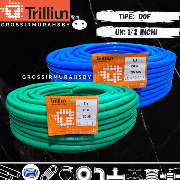 Jual +%+%+%] Selang Air Trilliun Dof Uk 1/2 Inch ( 1 roll Panjang 50 Meter ) | Shopee Indonesia