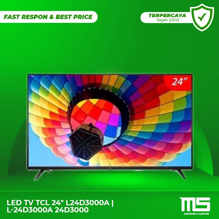 Jual TV LED TCL 24 INCH DIGITAL 24 D 3000 | Shopee Indonesia