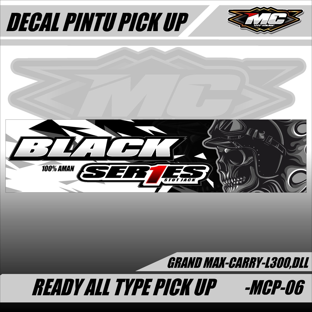 Jual STIKER PINTU BELAKANG GRANDMAX BLACK SERIES - DECAL STICKER BAK ...
