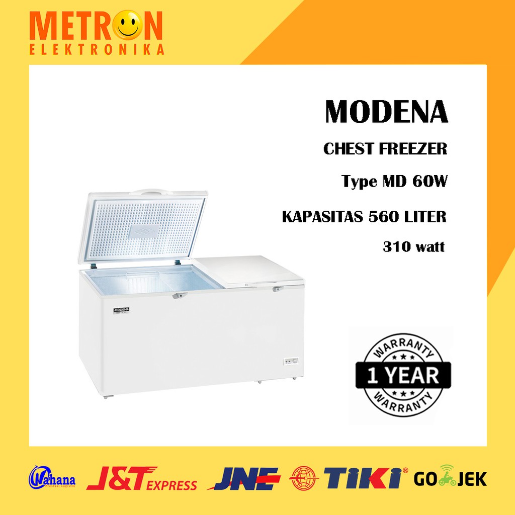 Jual MODENA MD 60 / CHEST FREEZER 600 LITER / MD60 | Shopee Indonesia