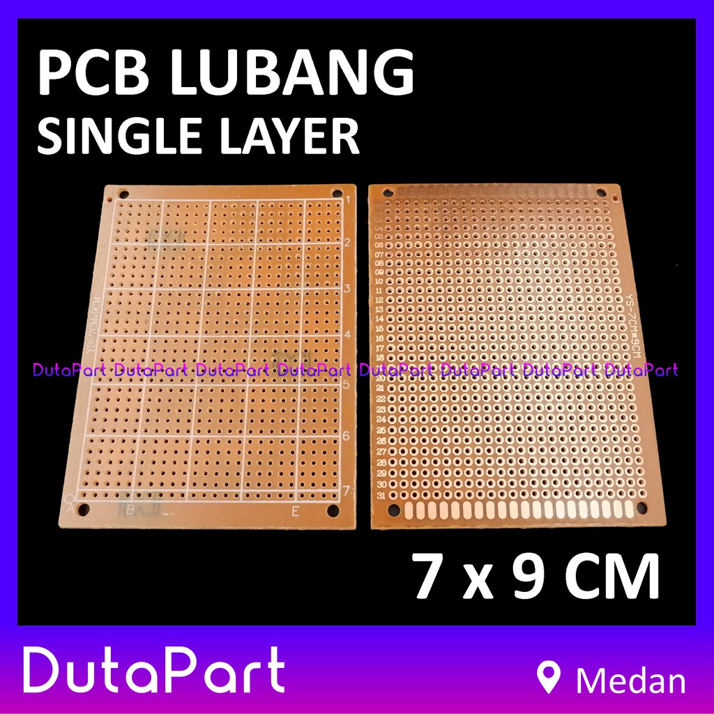 Jual 7x9 cm PCB Lubang Satu Sisi Single Layer Fiber 7*9 Prototype Board ...