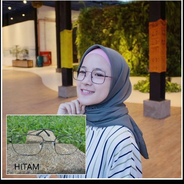 Jual Kacamata nisa sabyan frame kotak kecil new frame korea vintage ...