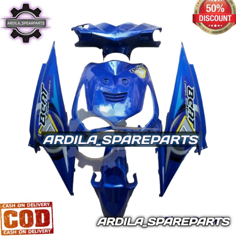 Jual FULL BODY HALUS HONDA BEAT KARBU BIRU TUA 2008 - 2009 PLUS STIKER ...