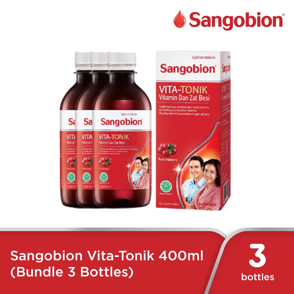 Jual Sangobion Vita-Tonik 400ml [bundle 3 bottles] Vitamin dan Suplemen ...