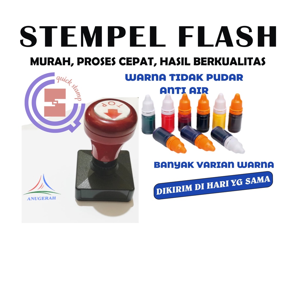 Jual Stempel/Cetak Stempel Flash Otomatis Kotak | Shopee Indonesia