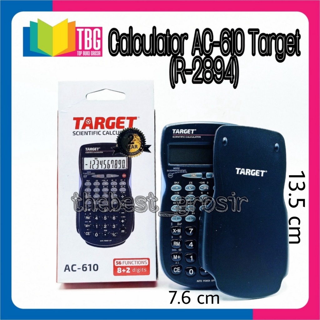 Jual CALCULATOR AC610 TARGET / KALKULATOR SCIENTIFIC (R-2894) | Shopee ...