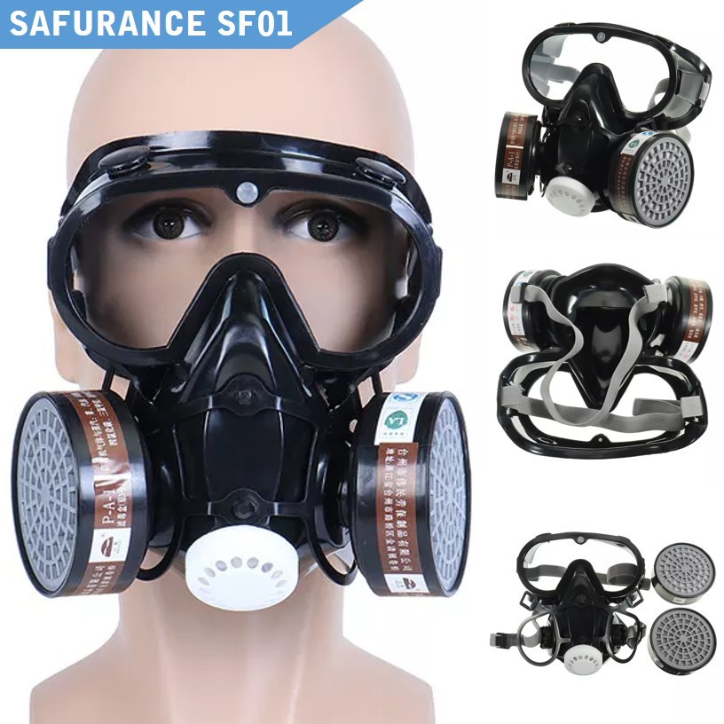 Jual MBOISGET - Masker Gas Respirator MASKER CAT PAINT kimia filter ...