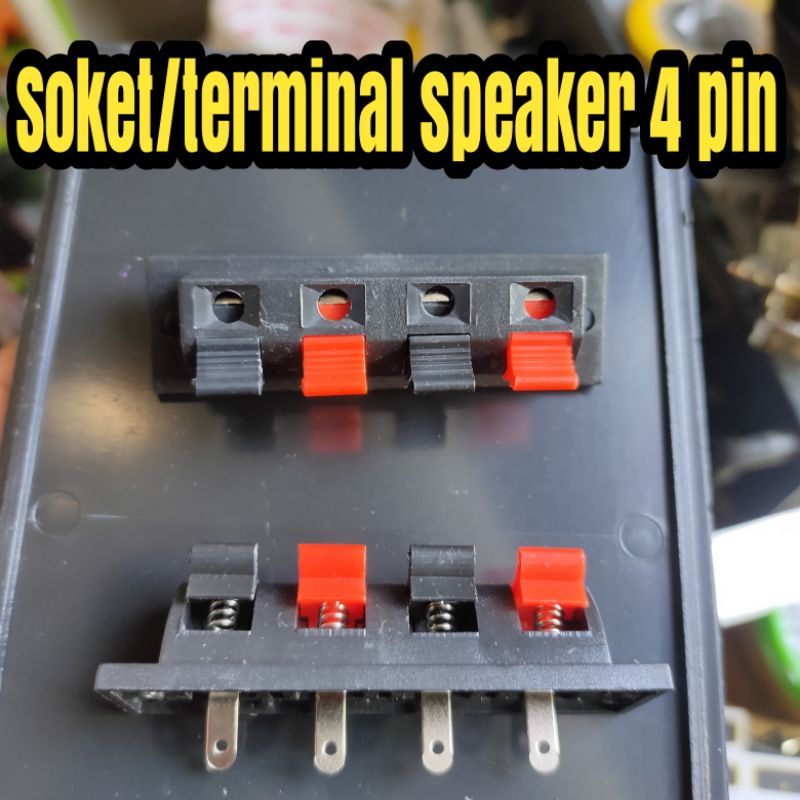 Jual TERMINAL JEPIT/ SOKET SPEAKER 4 pin | Shopee Indonesia