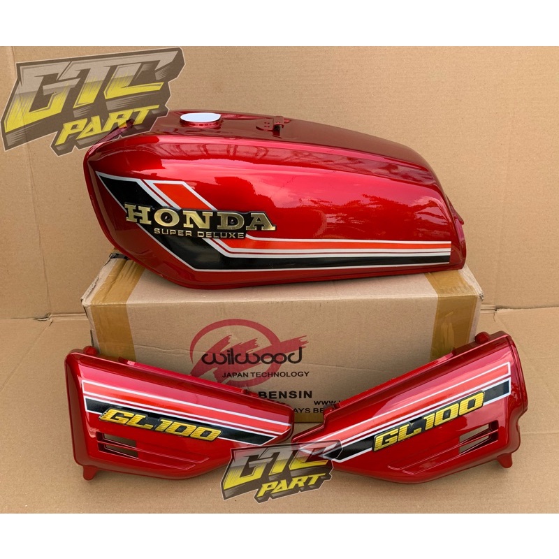Jual Tangki gl 100 pres pabrik warna merah maron set bok aki set ...