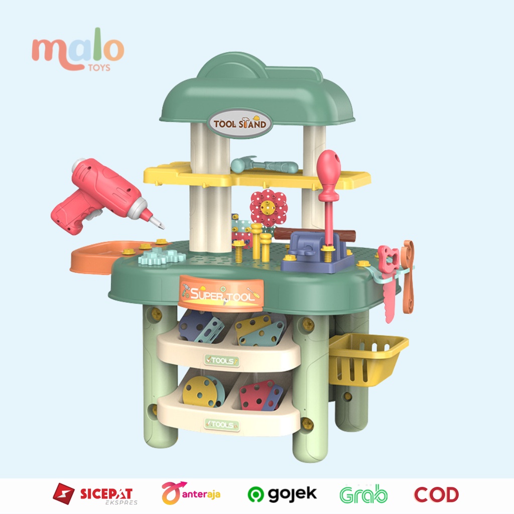 Jual MALOTOYS - Tools Desk Set Tool Box Meja Perkakas Obeng Sekrup ...
