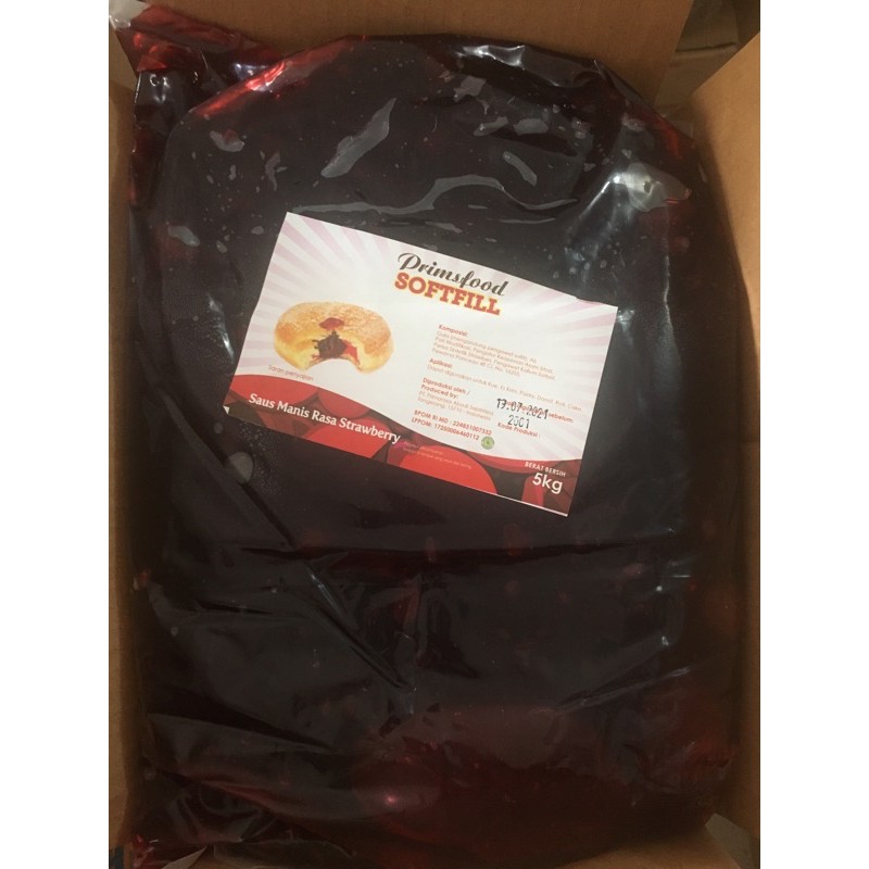 Jual Prims Food Selai Strawberry Jam selai stroberi murah ekonomis 5 kg ...