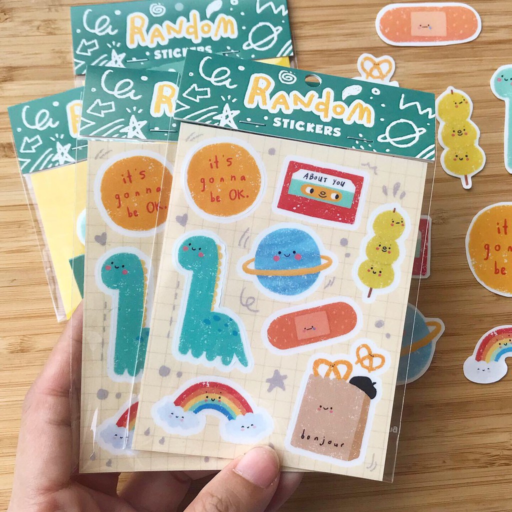 Jual MENTOL ART Sticker Set Die Cut / Kiss Cut - Stiker Ilustrasi ...