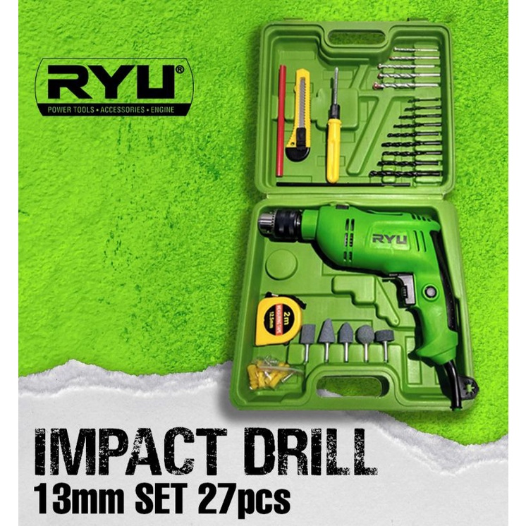 Jual ( KOTAK PVC ) RYU Mesin bor beton 13MM RID 13-1 REB IMPACT SET 27 ...