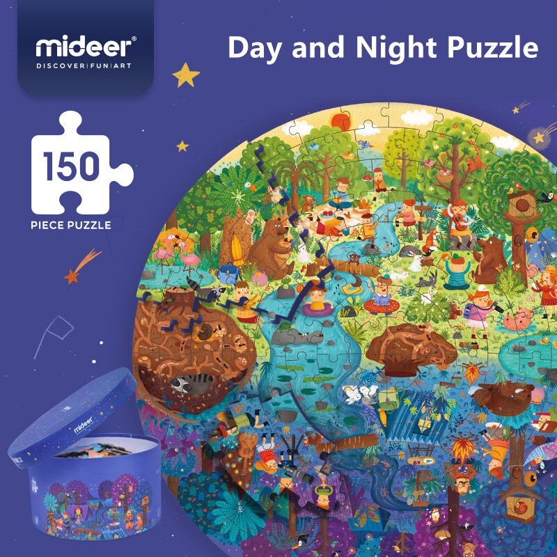 Jual Mideer Round Puzzle Day and night | Shopee Indonesia