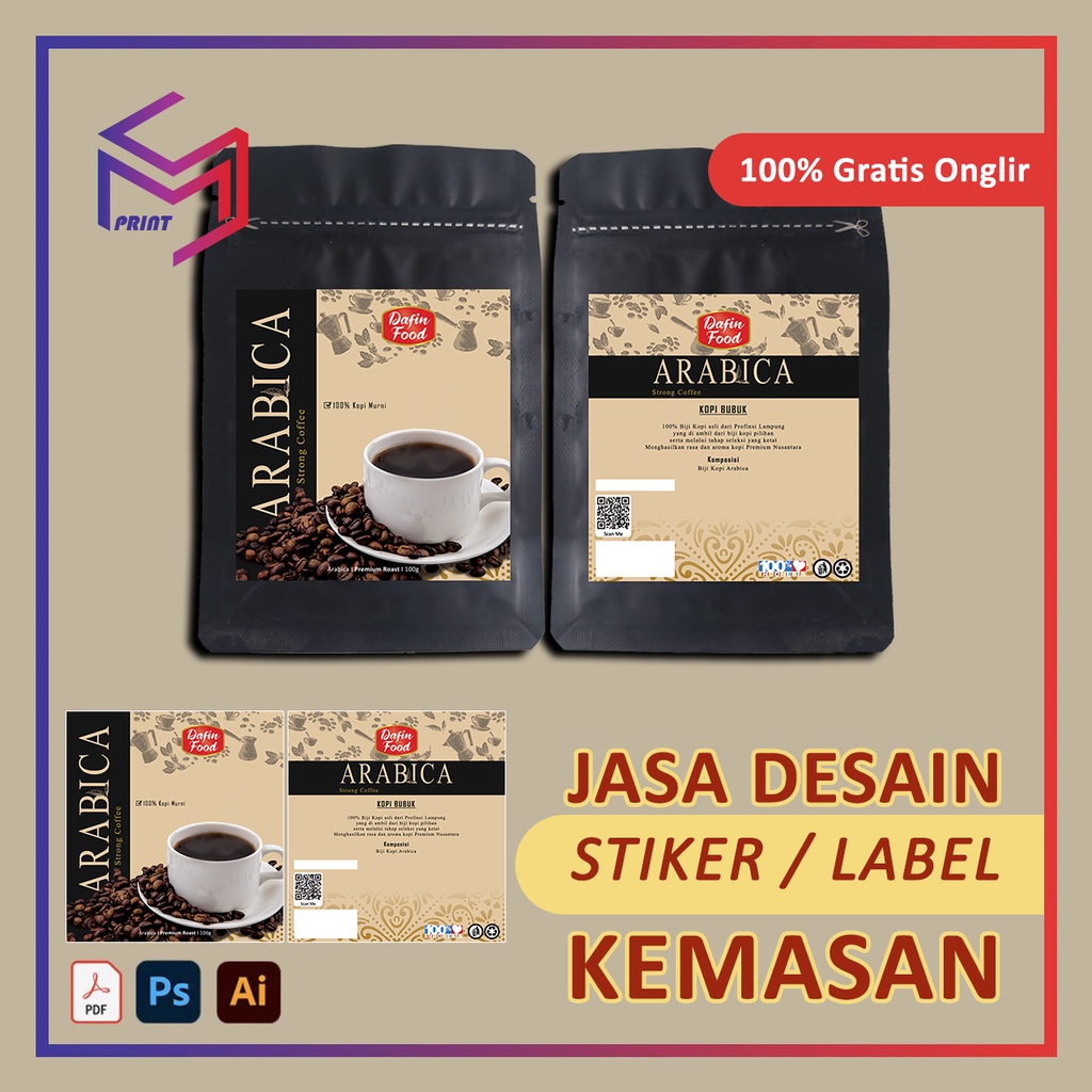 Jual Jasa Desain Stiker / Label Kemasan | Shopee Indonesia