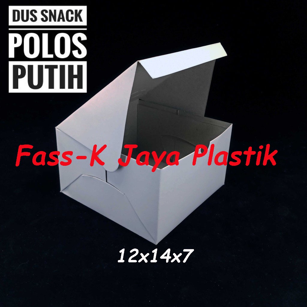 Jual Box Snack 12x14 Dus Kotak Kue Roti Polos Uk 12 x 14 | Shopee Indonesia