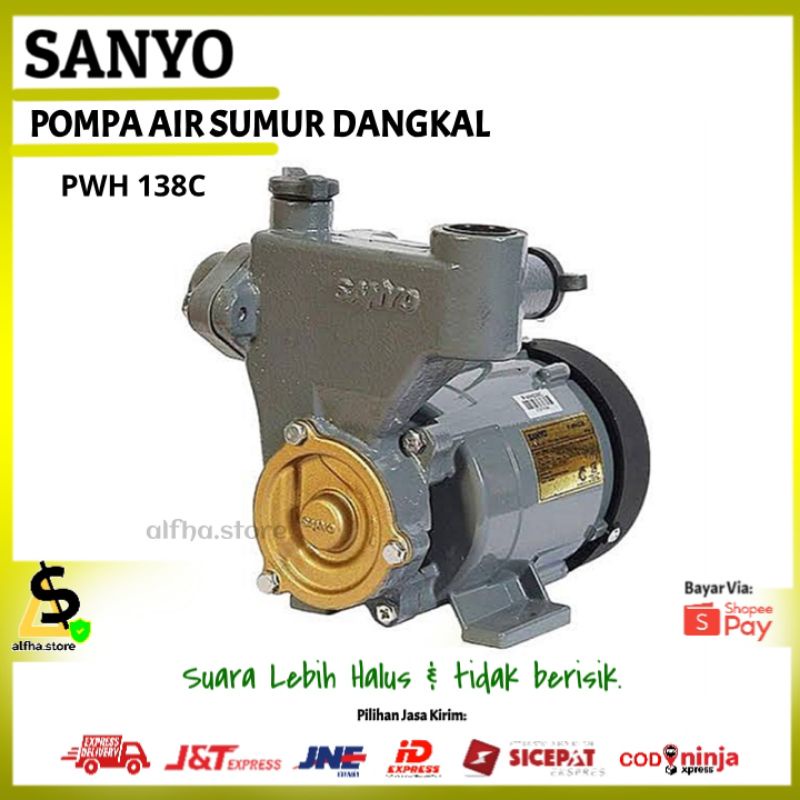 Jual Pompa air SANYO PWH-138C (Hisap 9 Meter) | Shopee Indonesia