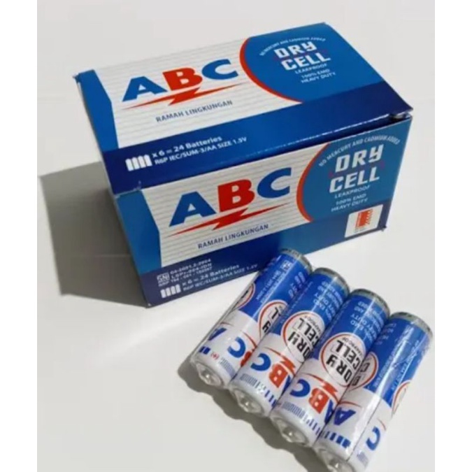 Jual Baterai ABC Kecil Dry Cell 1,5 Volt isi 24 pcs | Shopee Indonesia