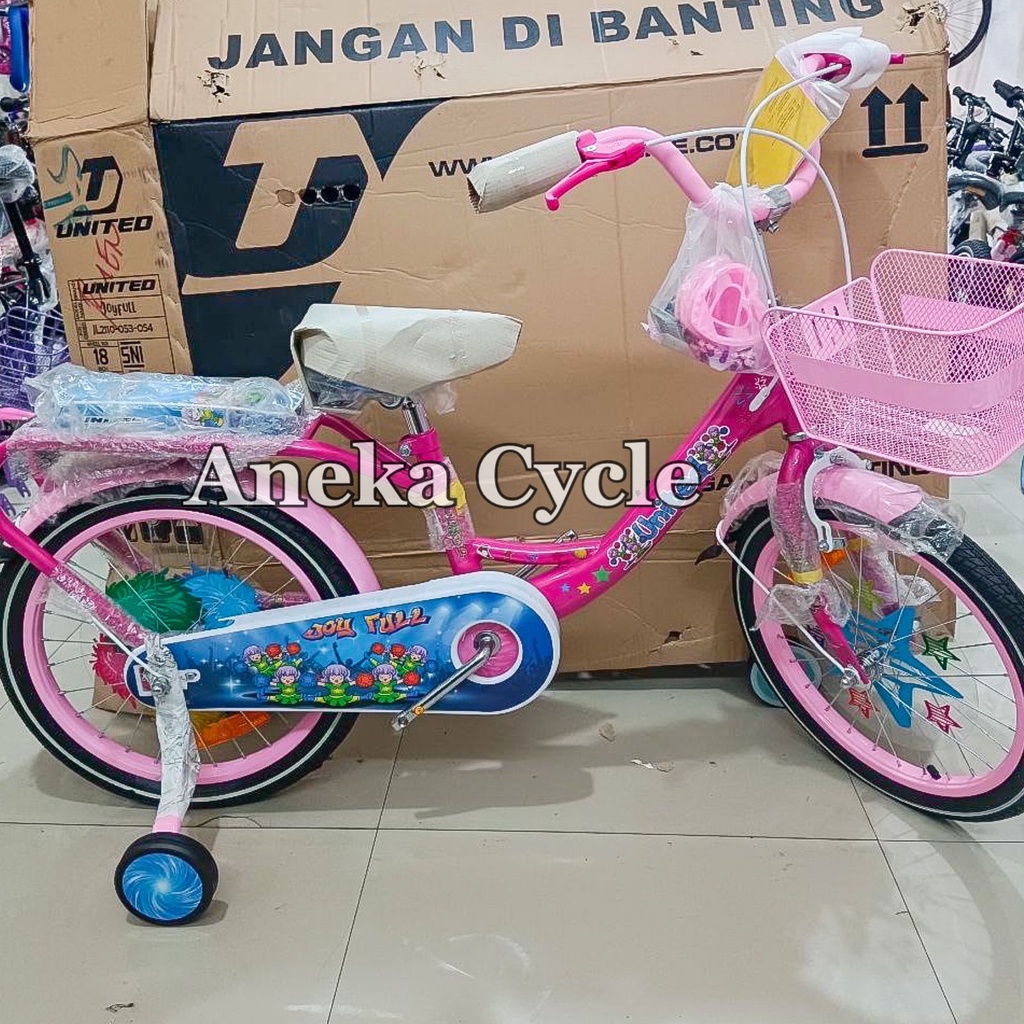 Jual Sepeda Anak Perempuan Roda Empat Mini United Joyfull 16 Inch 18 ...