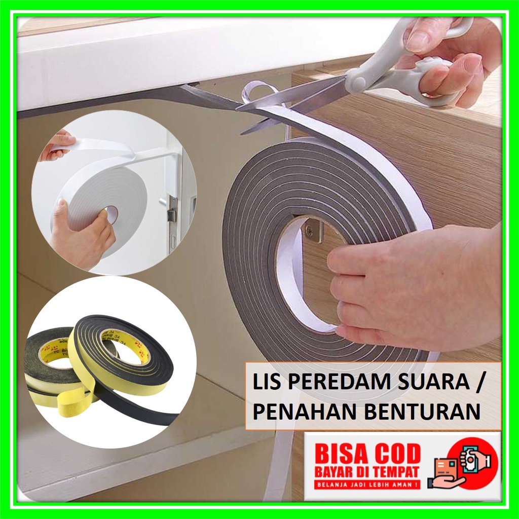 Jual Lis Spons Peredam Suara Ruangan Strip Karet Penahan Pintu Anti ...