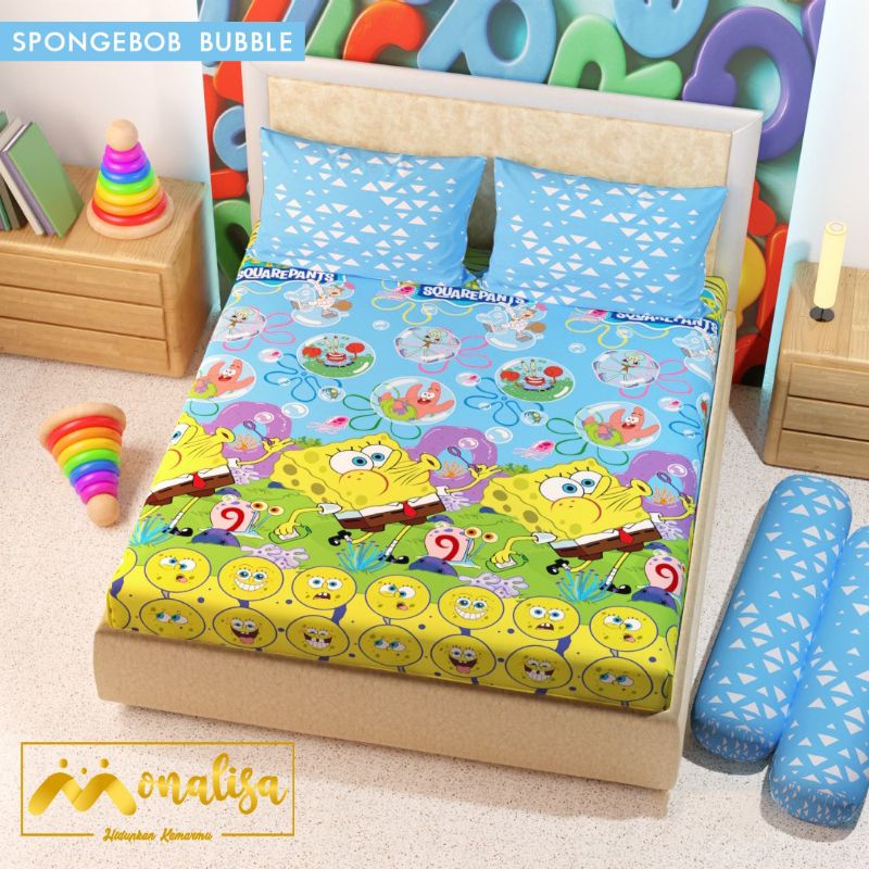 Jual SPREI MOTIF SPONGEBOB MERK MONALISA DAN KINTAKUN UKURAN 120 160 ...