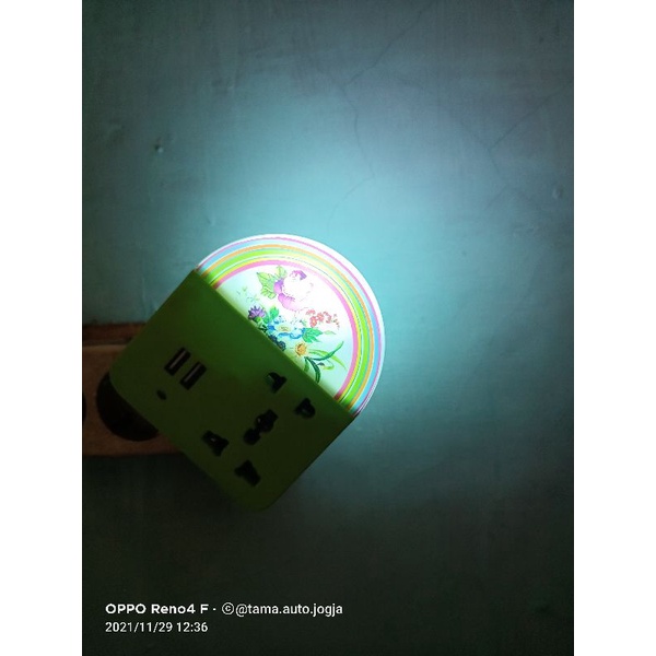 Jual lampu tidur led + usb + colokan listrik | Shopee Indonesia