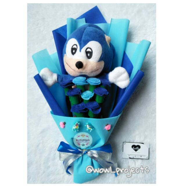 Jual Buket Boneka Sonic Biru / Bouquet Boneka Sonic / Boneka Sonic The ...