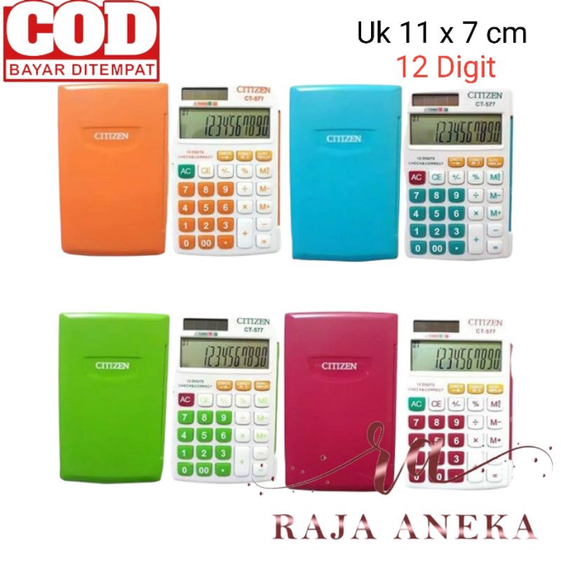 Jual KALKULATOR CITIZEN CT 577 KALKULATOR 12 DIGIT - WARNA WARNI ...