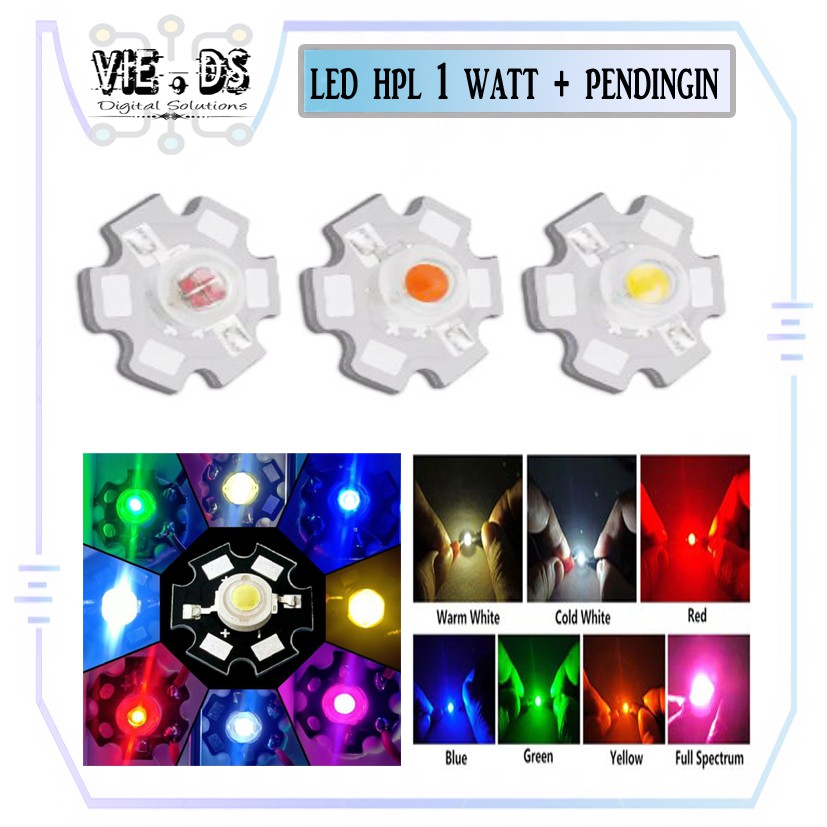 Jual led hpl 1 watt + pendingin | Shopee Indonesia