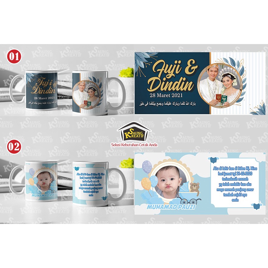 Jual Cetak Mug Digital Sablon Custom (READY TEMPLATE DESAIN) | Shopee ...