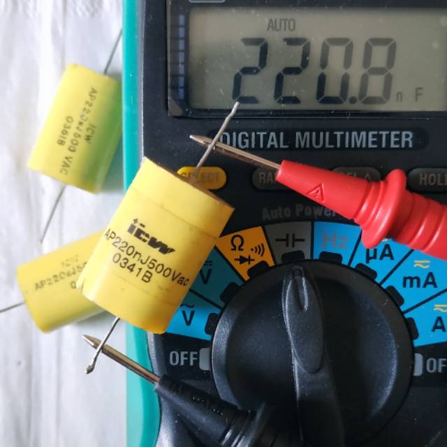 Jual AP220NJ500VAC Kapasitor capasitor 220nf 500VAC ICW metallized ...