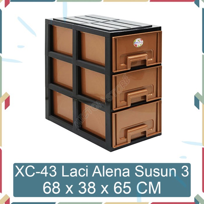 Jual MICTON Lion Star Basic Home XC-43 Laci Alena Susun 3 Rak Baju 4 ...
