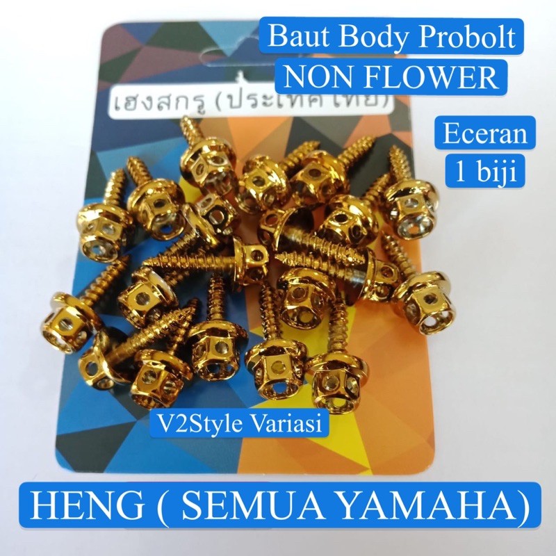 Jual BAUT BODY NONFLOWER YAMAHA GOLD BAUT PROBOLT STAINLESS HENG NON FLOWER ECER 1 BIJI SATUAN ...
