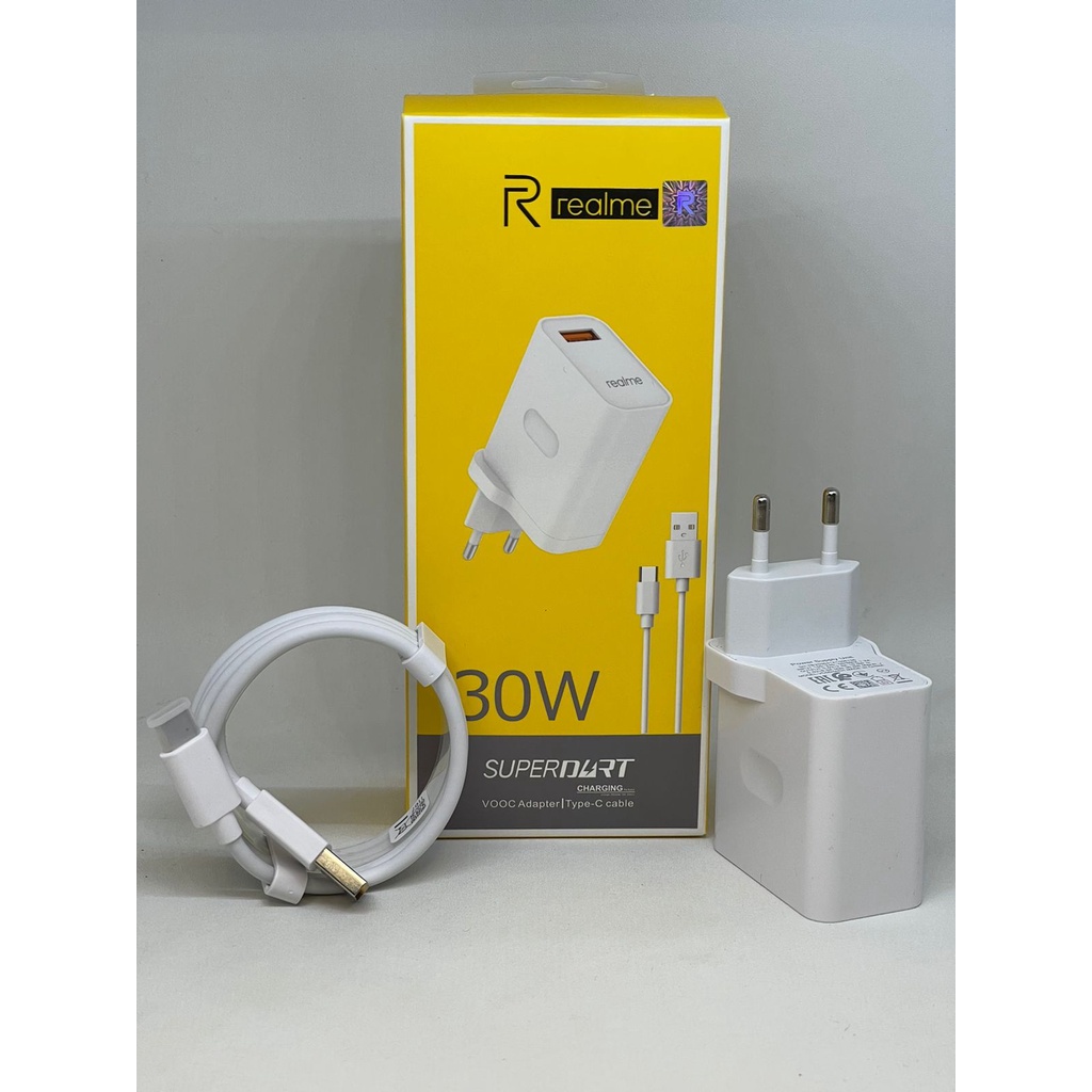 Jual Charger Realme 30W Original 100% Type C Super VOOC 7 8 8 Pro X2 ...