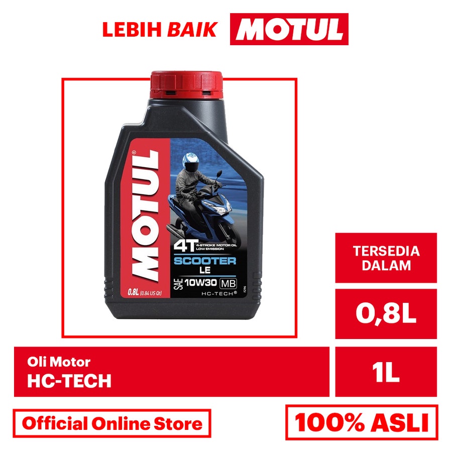 Jual OLI MESIN MOTUL SCOOTER LE BIRU 4T 10W 30 800 ML 1 L ORIGINAL ...