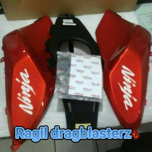 Jual Kondom tangki / cover tangki new ninja RR/ninja RR old SE orange ...
