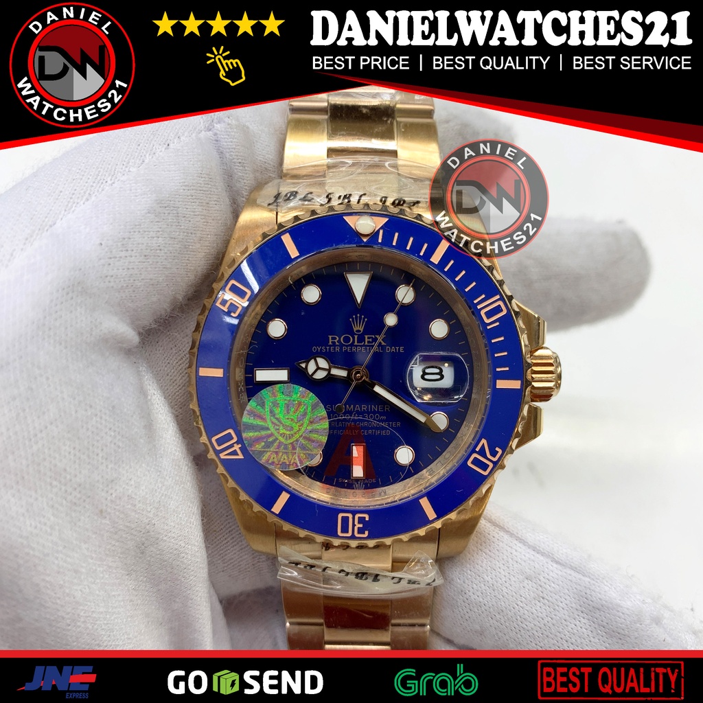 Jual JAM TANGAN MODEL AAA+PREMIUM SUBMARINE RG BLUE DIAL (JAPAN GRADE ...