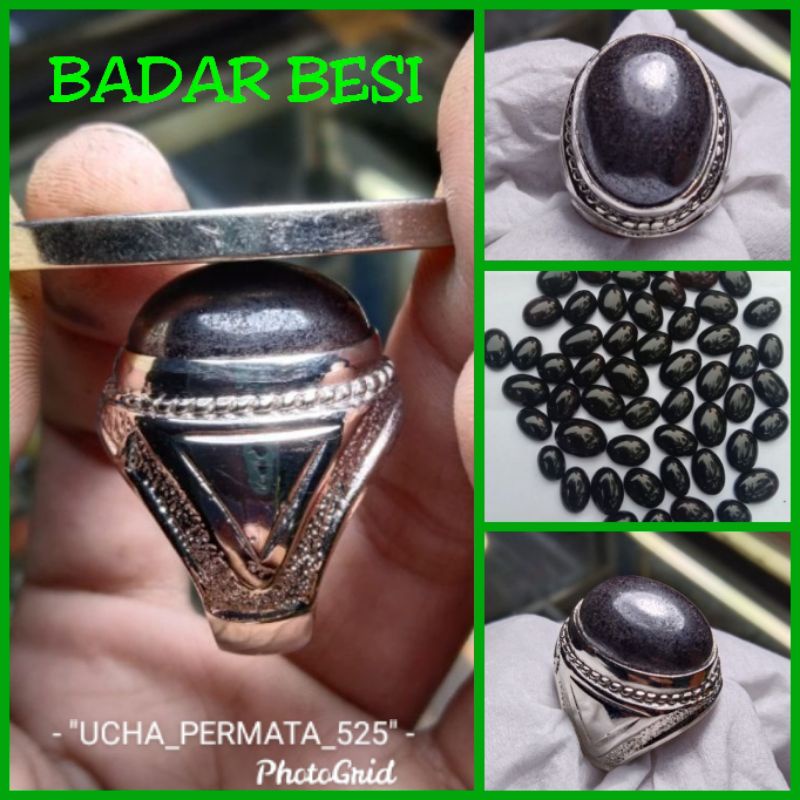 Jual Batu cincin batu akik badar besi hitam loloda nempel magnet ...