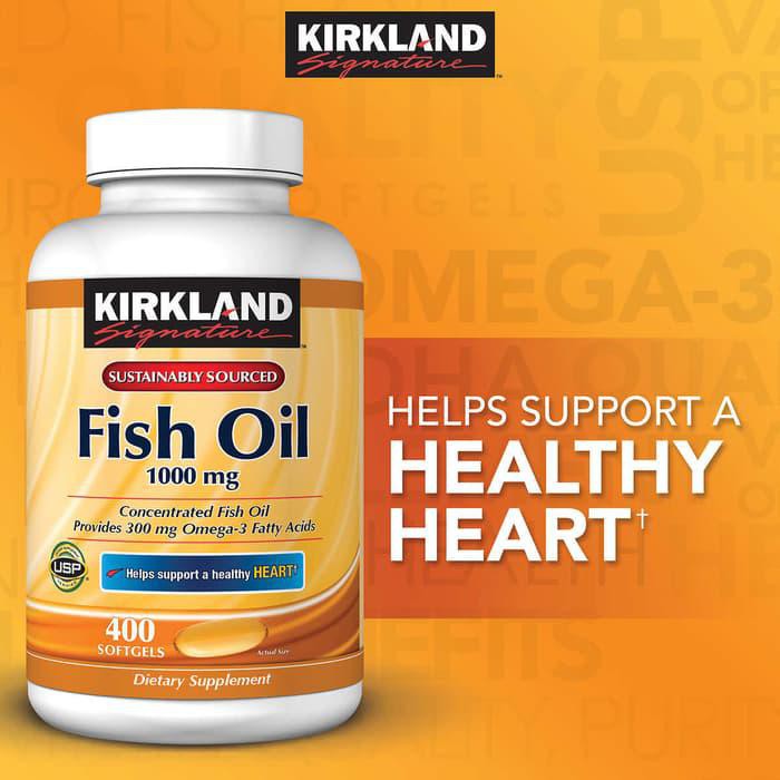 Jual GARANSI KIRKLAND SIGNATURE FISH OIL CONCENTRATE OMEGA-3 ISI 400 ED ...