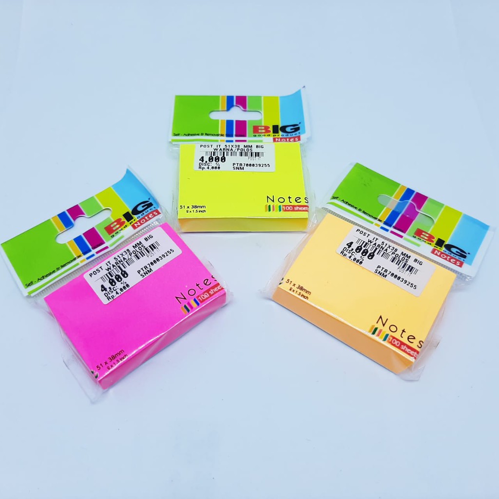 Jual POST IT BIG WARNA TUMPUK/WARNA-WARNI | Shopee Indonesia