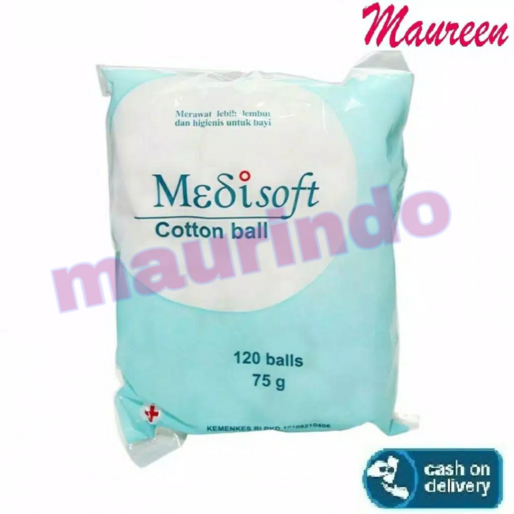 Jual [ COD] Medisoft Cotton Ball Bobby / Onemed Kapas Bola isi 120 ...