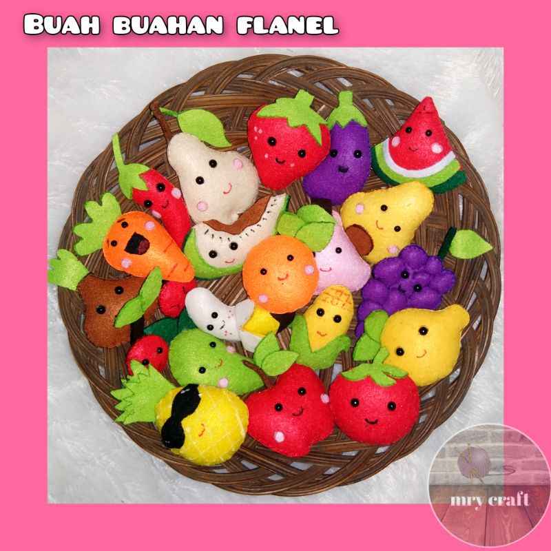 Jual READY STOK BUAH-BUAHAN FLANEL / SOUVENIR GANTUNGAN KUNCI BUAH FLANEL | Shopee Indonesia