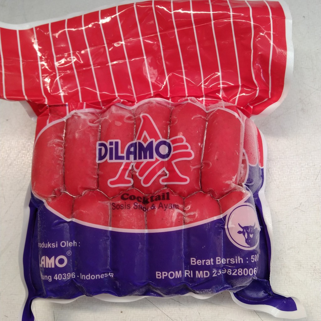 Jual Dilamo || cocktail merah sosis sapi dan merah || 500gr | Shopee ...