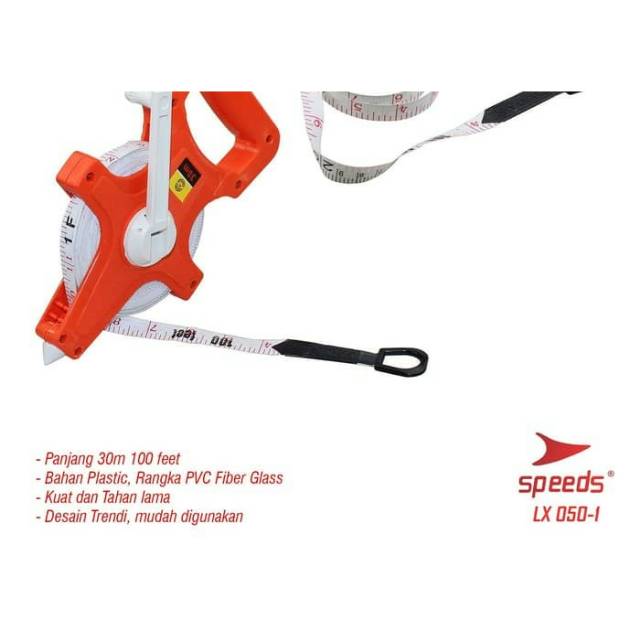 Jual Koolreal fiberglass tape measure hand ruler inch metric scale 100m ...