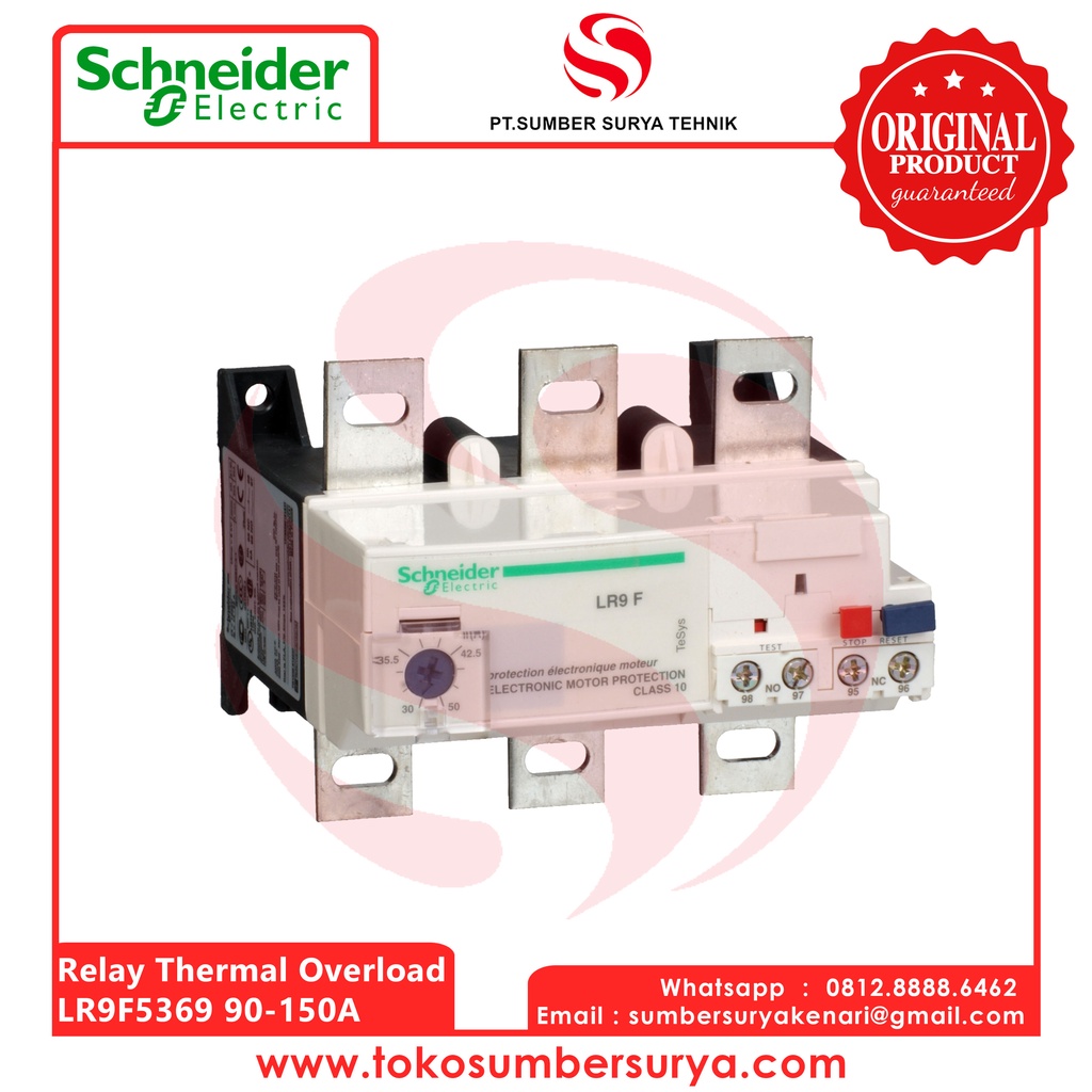 Jual Relay Thermal Overload 90A - 150A Saklar Listrik ON OFF LR9F5369 ...