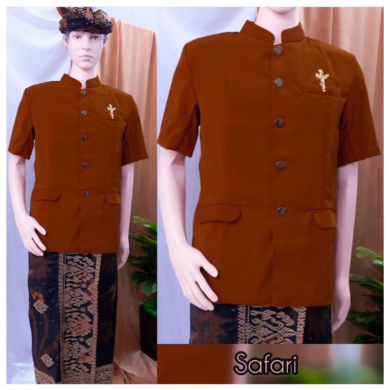 Jual Kemeja Safari Jas Baju Bali Pria Pakaian Adat Bali Lanang | Shopee ...