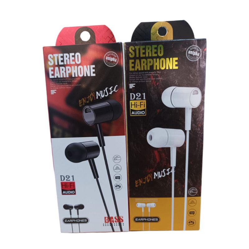 Jual (Cod)Hf/Headset Stereo Earphone D21 Kabel Murah Mic (Dikirim ...