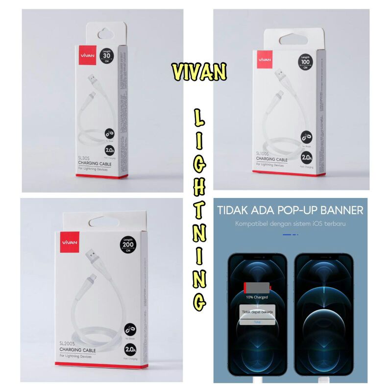 Jual KABEL VIVAN LIGHTNING IPHONE | Shopee Indonesia