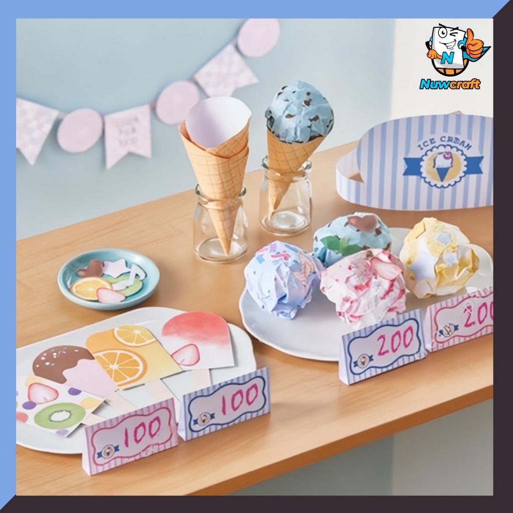 Jual Nuwcraft Ice Cream Shop Set Papercraft | Shopee Indonesia