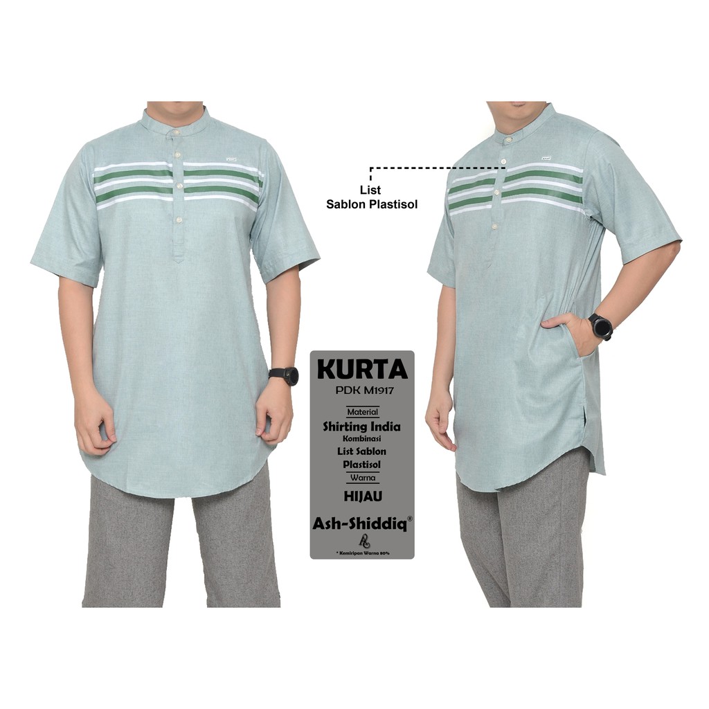 Jual Ash Shiddiq – Kurta Dewasa List Sablon Lengan Pendek Bahan Import ...